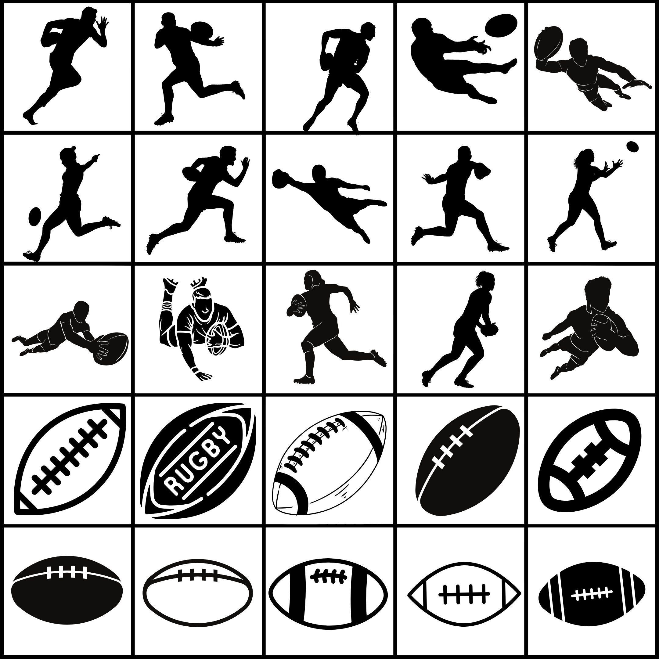 Rugby Svg, Rugby Svg Bundle, Rugby Ball Svg,,rugby Sports Svg, Rugby ...