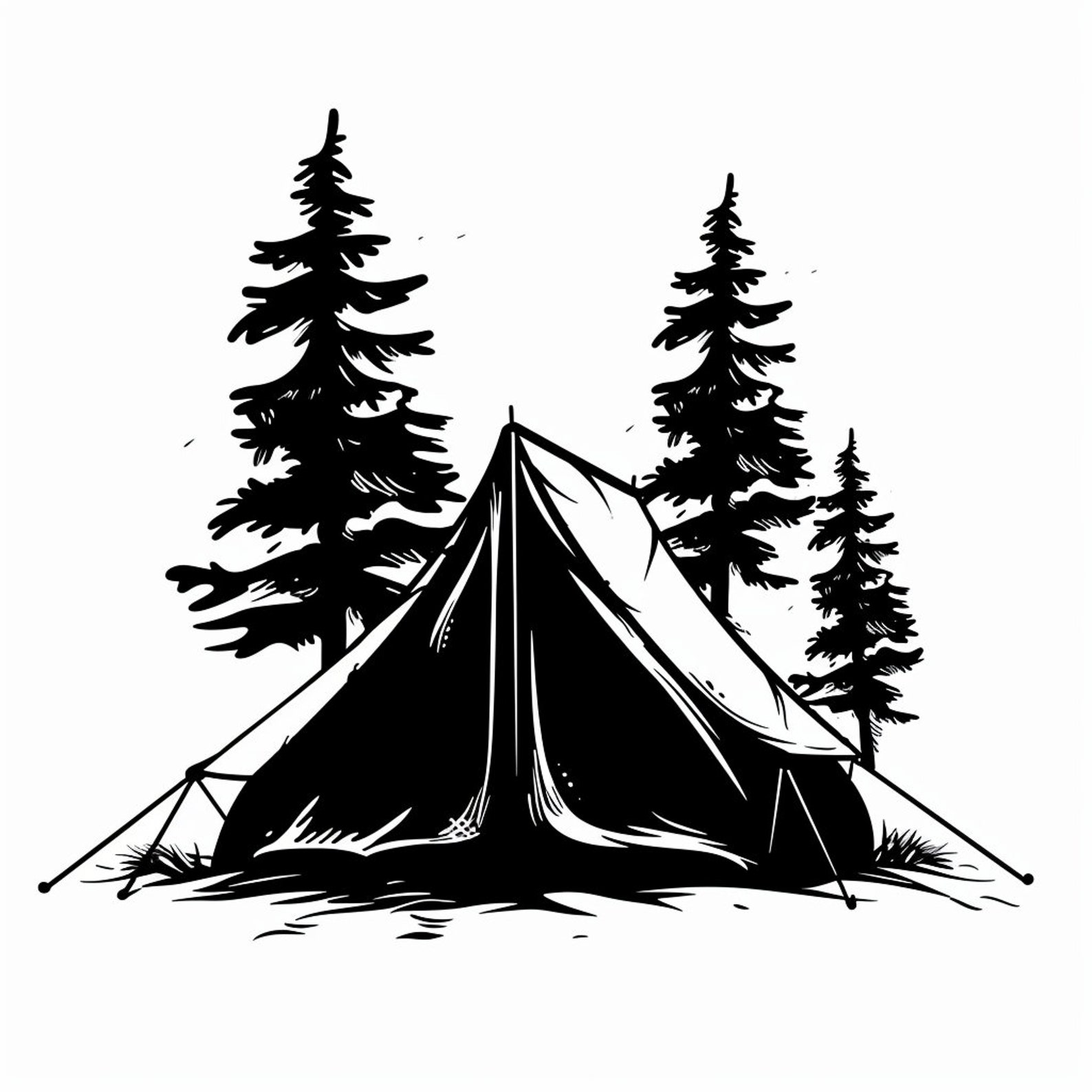 Tent Svg, Tent Svg Bundle, Tent Silhouette, Camping Tent Svg, Camping ...