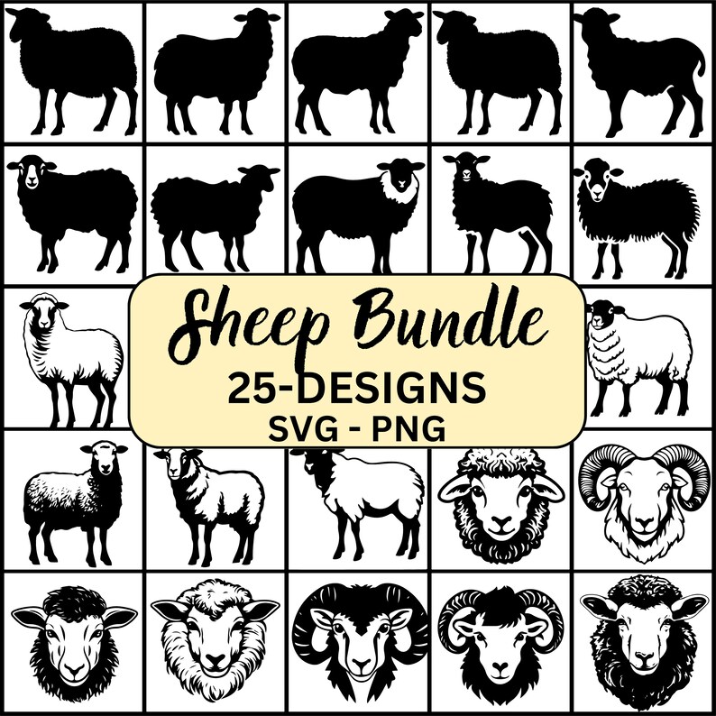 Sheep Svg, Sheep Silhouette, Sheep Herd Svg, Sheep Cut File, Sheep ...