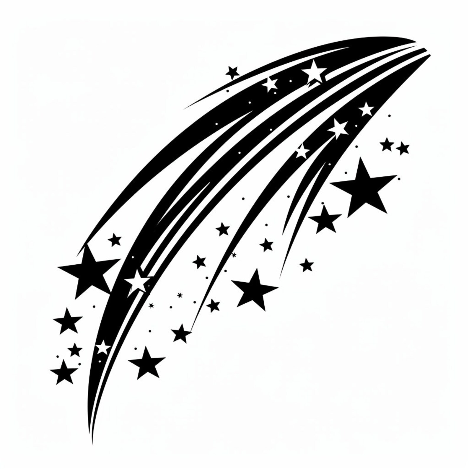 Shooting Star Svg, Shooting Star Svg Bundle, Shooting Star Svg File ...