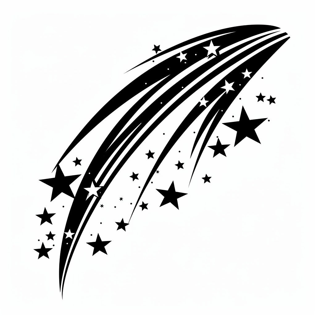 Shooting Star Svg, Shooting Star Svg Bundle, Shooting Star Svg File ...