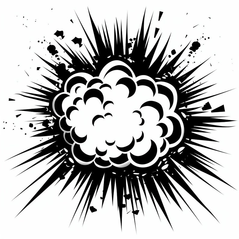 Explosion Svg, Explosion Svg Bundle, Explosion Silhouette, Explosion ...