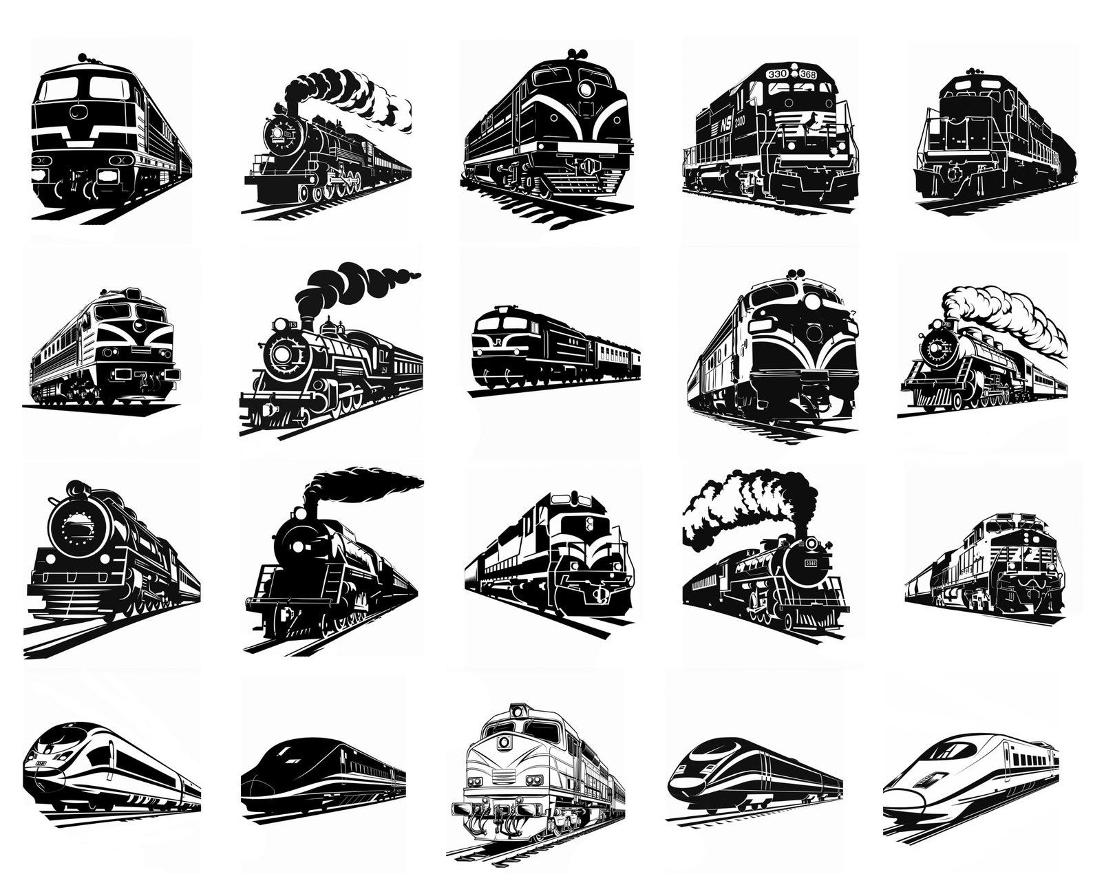 Train Svg, Train Svg Bundle, Train Svg File, Train Silhouette, Bullet ...