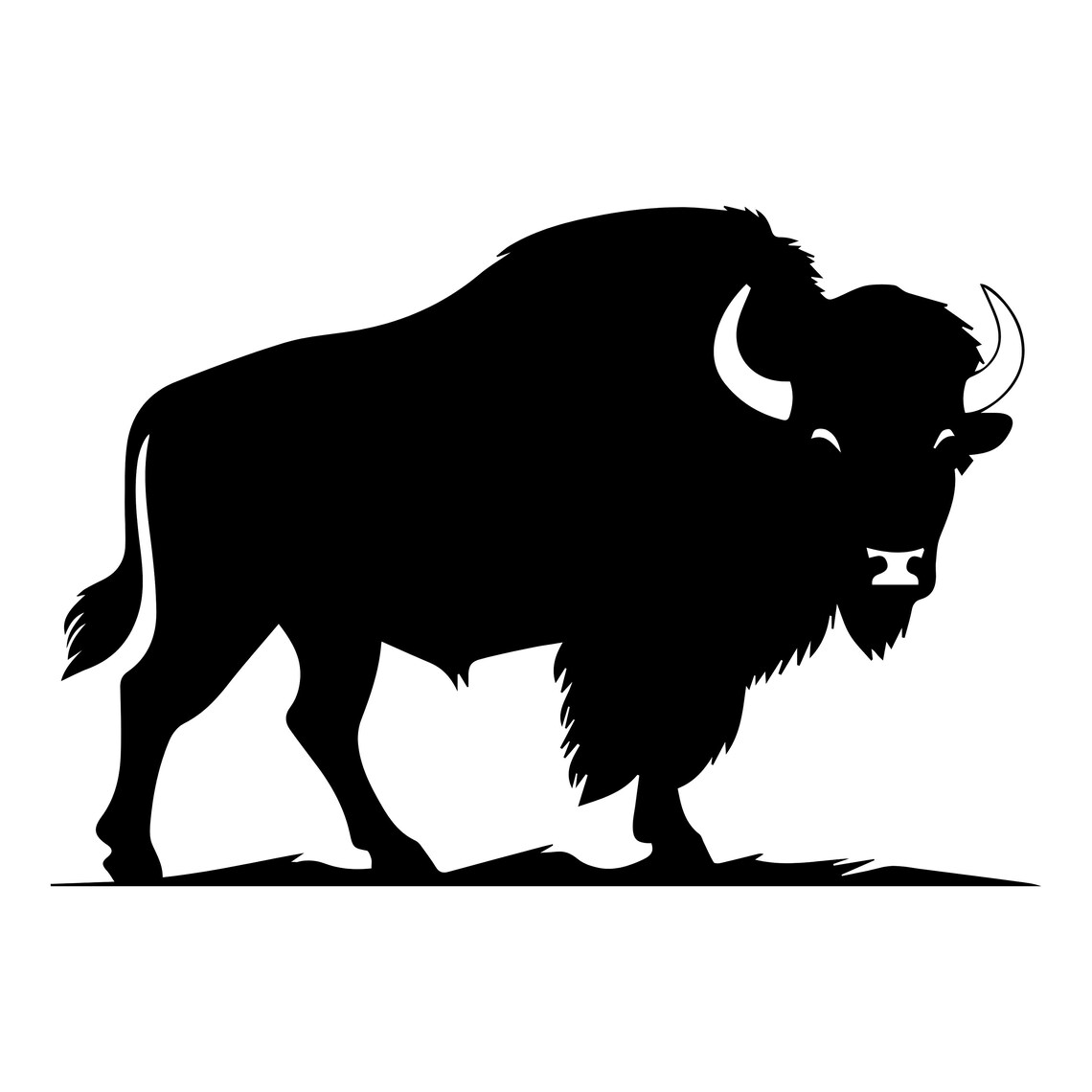 Bison Svg, Bison Head Svg, Bison Silhouette, Bison Svg Png, Bison Svg ...