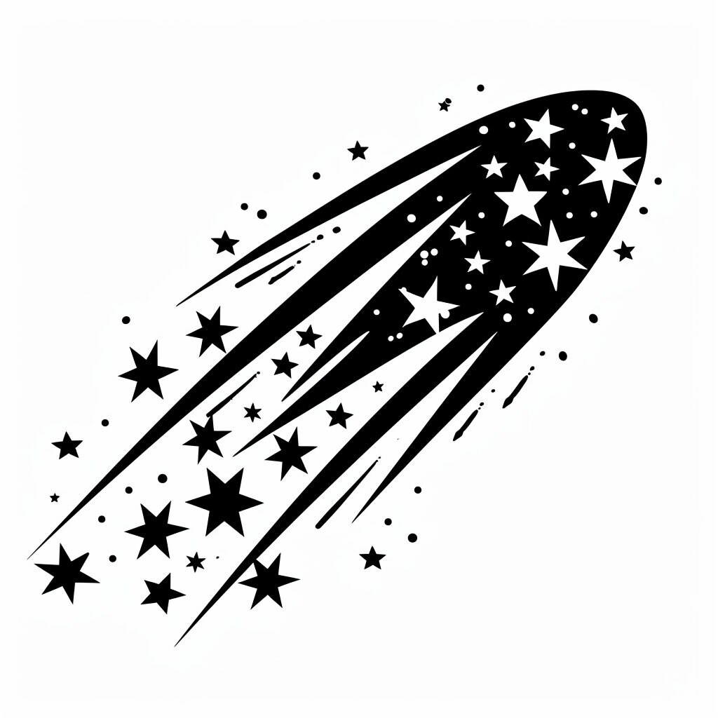 Shooting Star Svg, Shooting Star Svg Bundle, Shooting Star Svg File ...