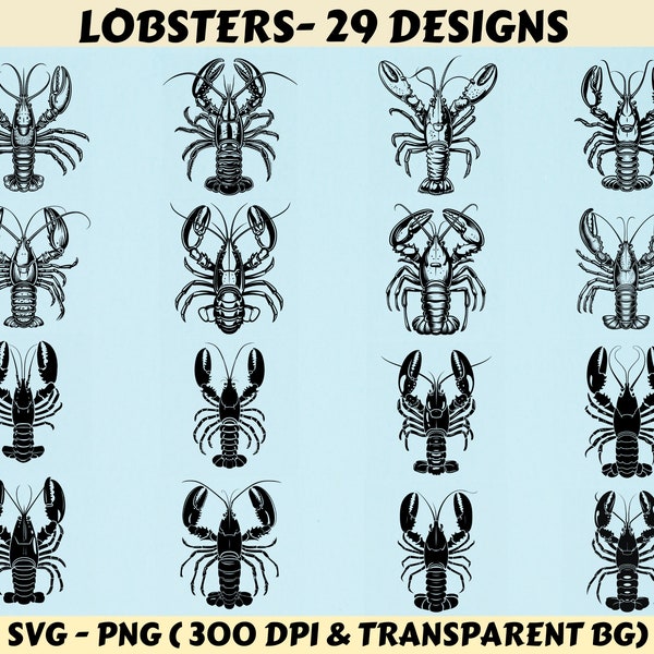 Lobster Svg - Etsy