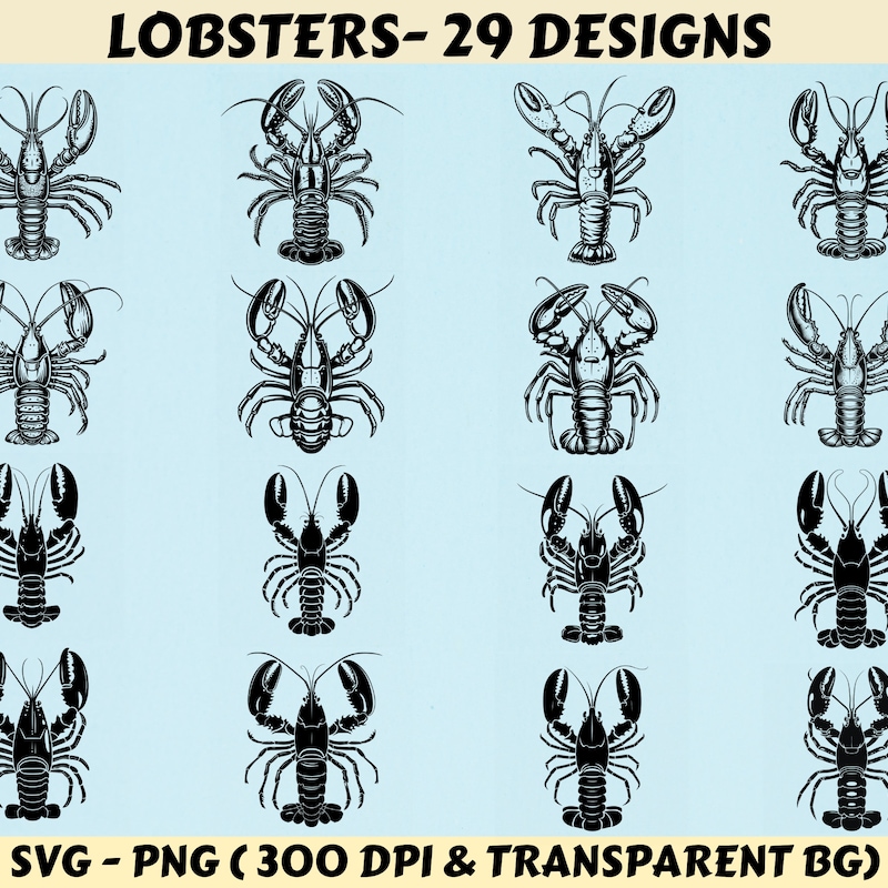 Lobster Svg - Etsy