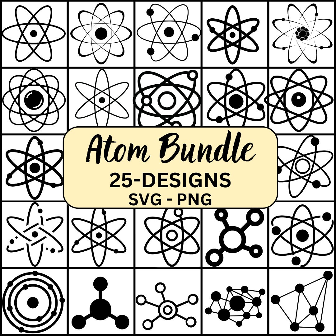 Atom Svg, Molecule Svg, Atom Silhouette, Science Svg, Atom Cut Files ...