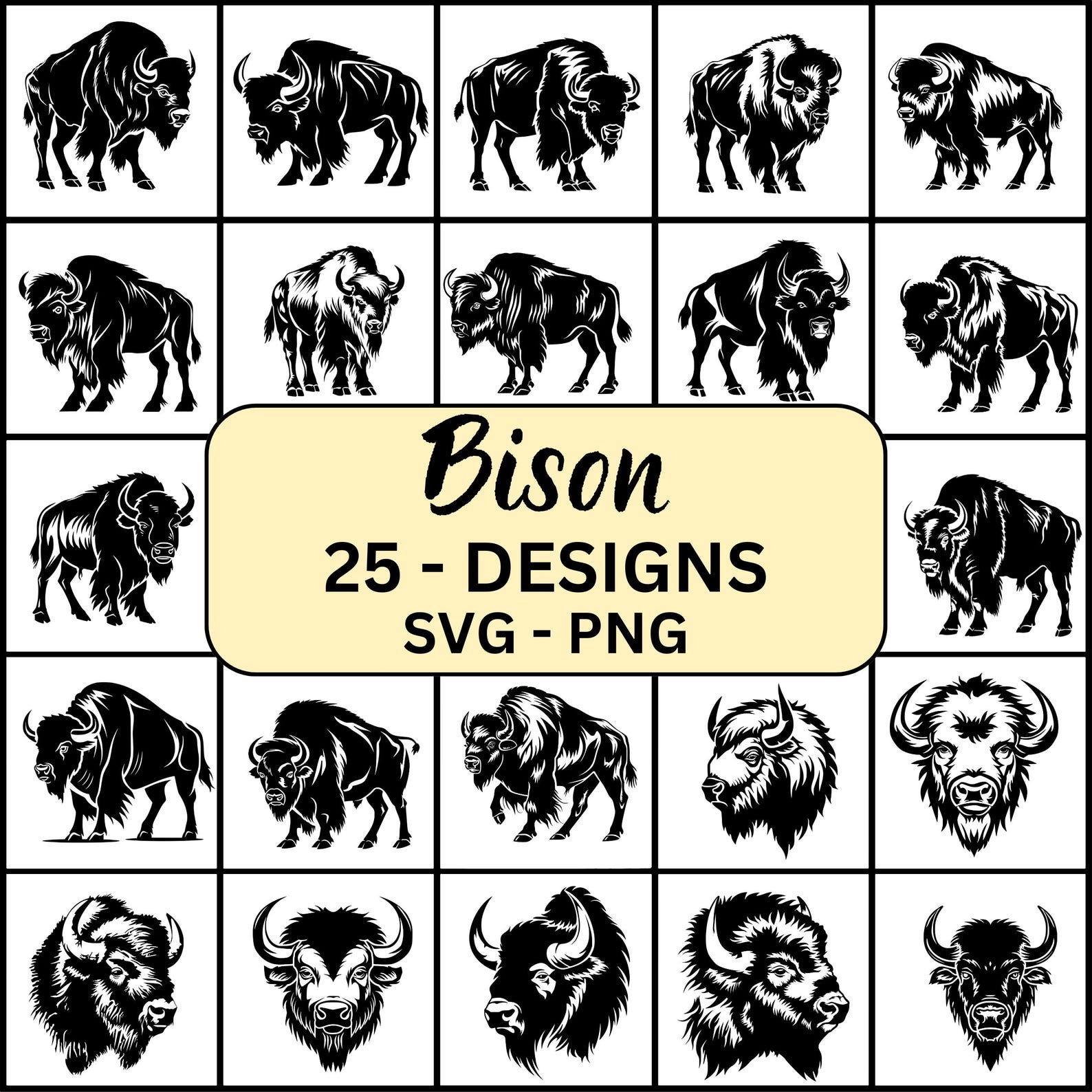 Bison Svg, Bison Head Svg, Bison Silhouette, Bison Svg Png, Bison Svg ...