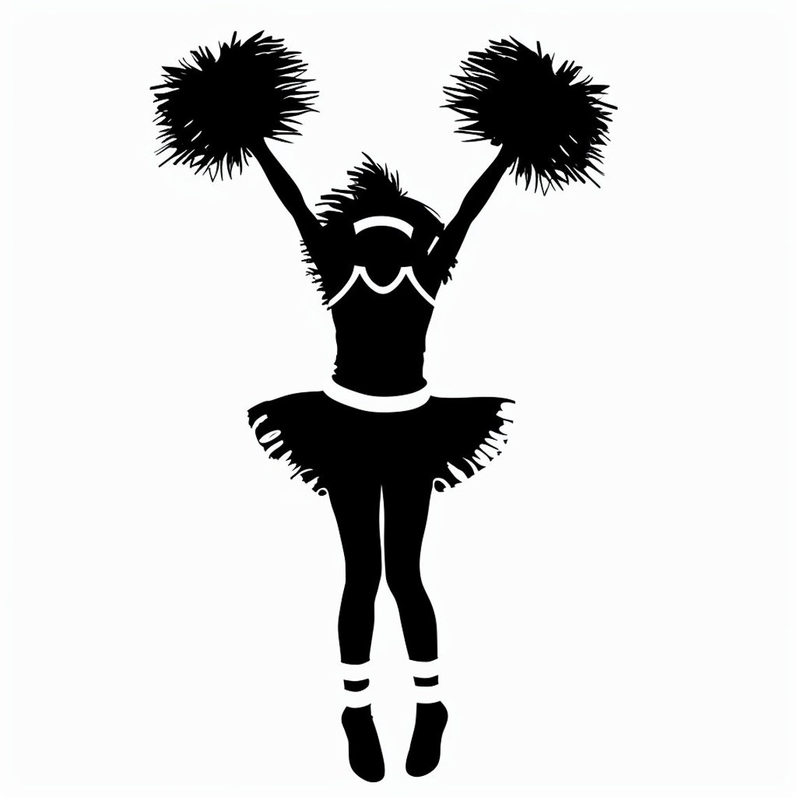 Cheerleader Svg, Cheerleader Silhouette, Cheerleading Svg, Cheer Svg ...