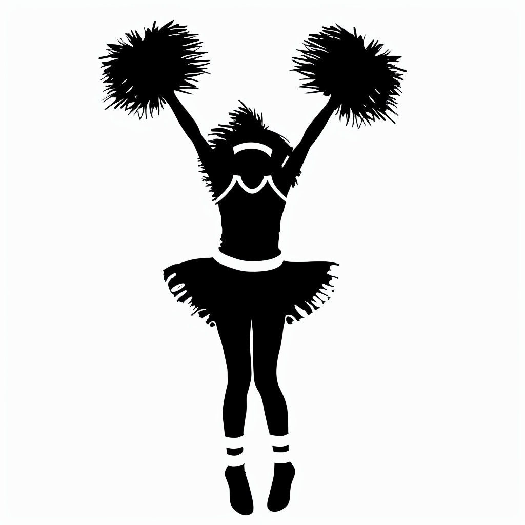 Cheerleader Svg, Cheerleader Silhouette, Cheerleading Svg, Cheer Svg ...