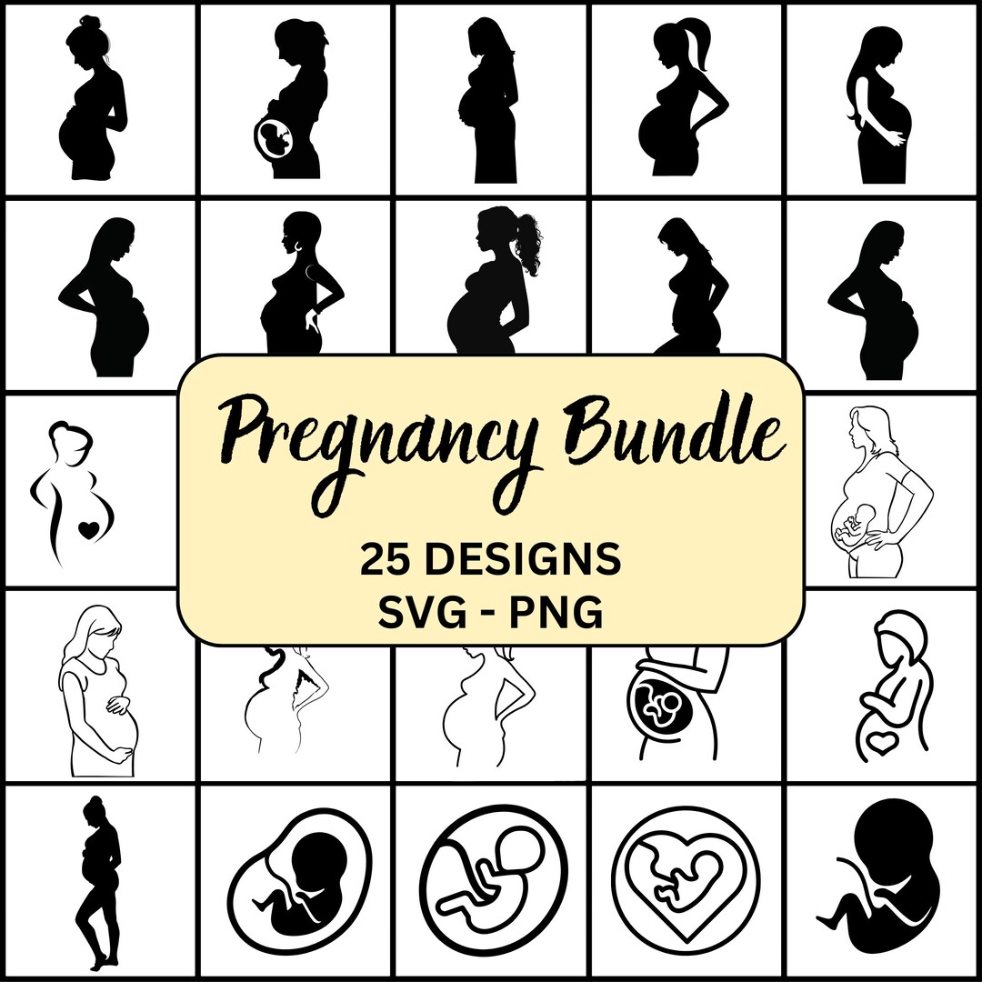 Pregnant Woman Svg, Pregnant Svg, Pregnancy Svg, Pregnancy Svg Bundle ...