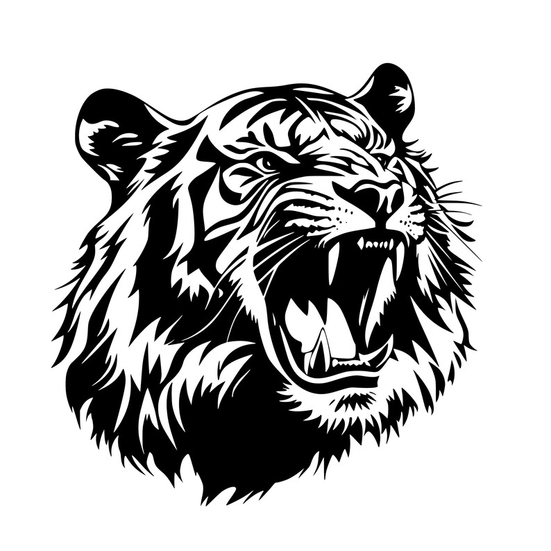 Tiger Head Svg, Tiger Head Svg File, Tiger Head Laser Cut, Tiger Head ...