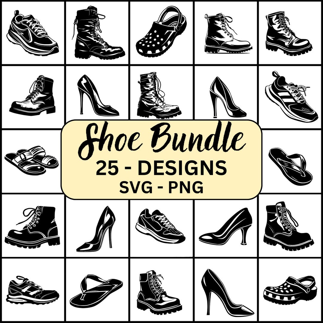 Shoe Svg, Shoe Svg Bundle, Shoe Png, Shoe Cut Files, Shoe Cricut ...