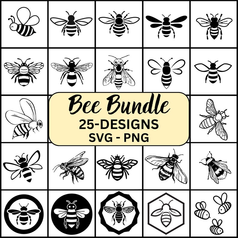 Bee Svg, Bees Svg, Bee Svg Bundle, Bee Png Files, Bee Cricut, Bee Cut ...