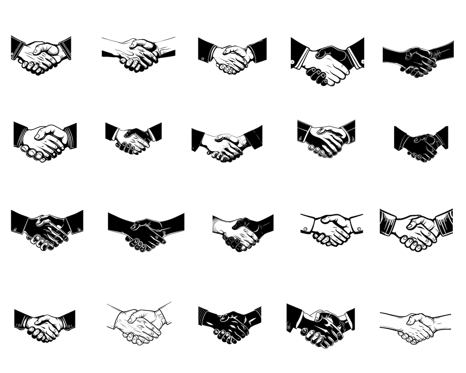 Handshake Svg, Handshake Svg Bundle, Handshake Silhouette, Handshake ...