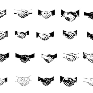 Handshake Svg, Handshake Svg Bundle, Handshake Silhouette, Handshake ...