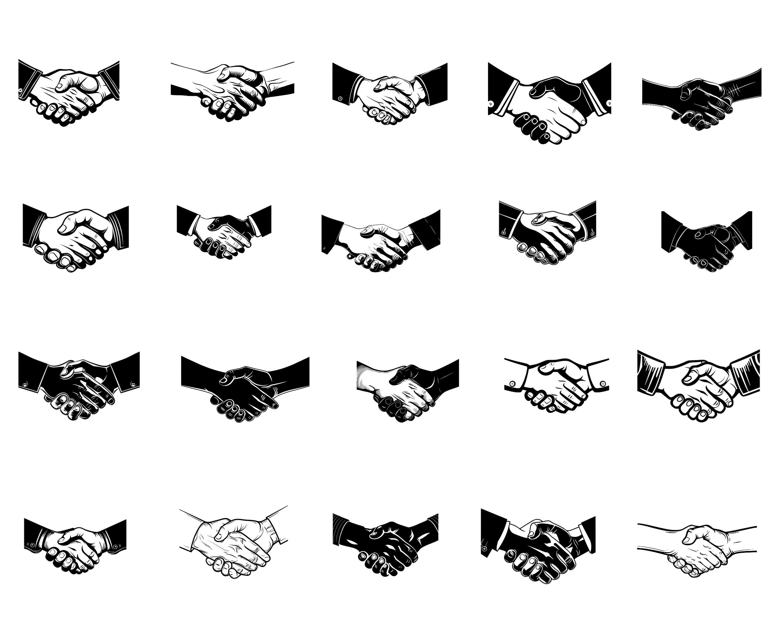 Handshake Svg, Handshake Svg Bundle, Handshake Silhouette, Handshake ...