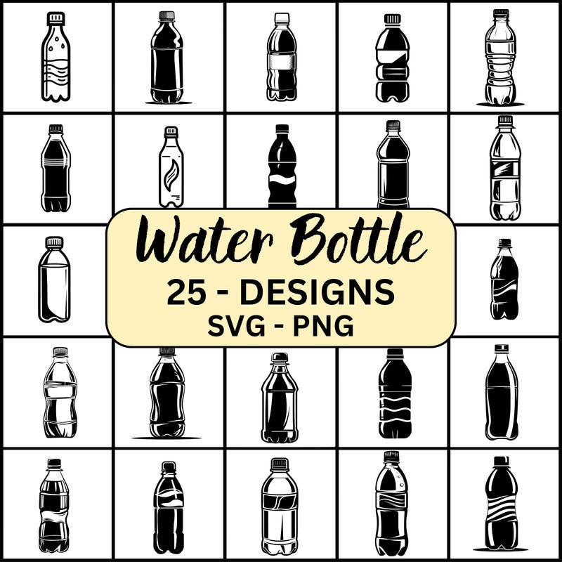 Water Bottle Svg - Etsy