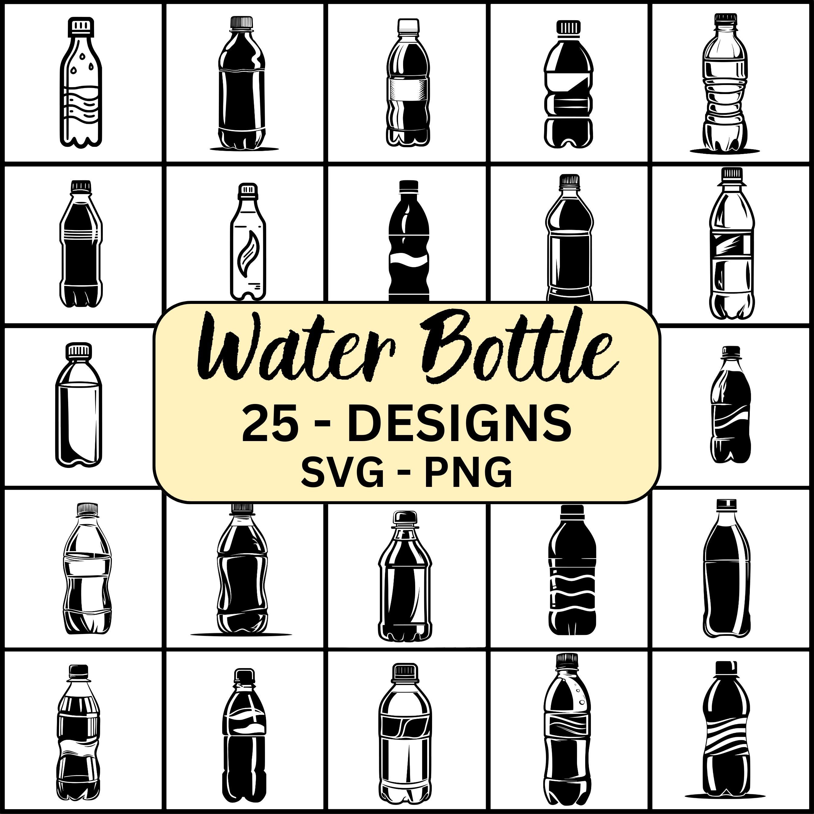 Water Bottle Svg, Water Bottle Svg Bundle, Water Bottle Silhouette ...