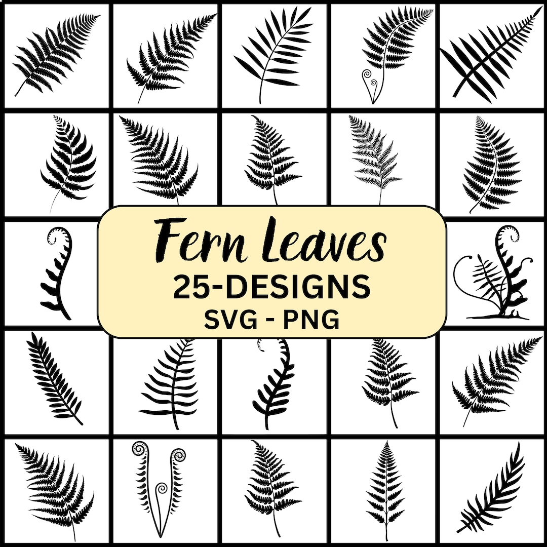Fern Leaves Svg, Fern Svg, Fern Leaves Svg Bundle, Fern Leaf Svg, Fern ...