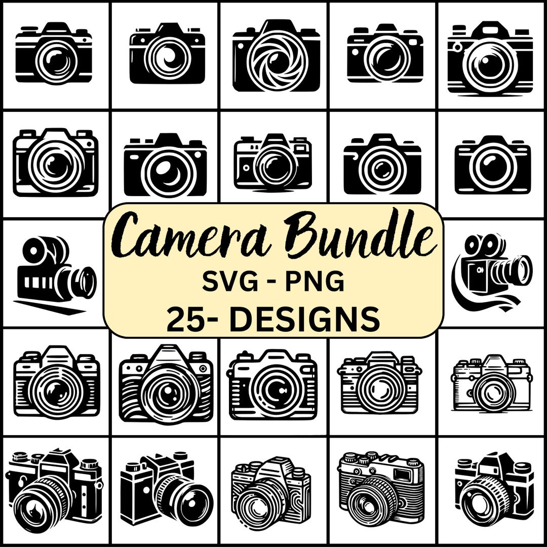 Camera Svg, Camera Svg Bundle, Camera Silhouette, Camera Svg Files ...