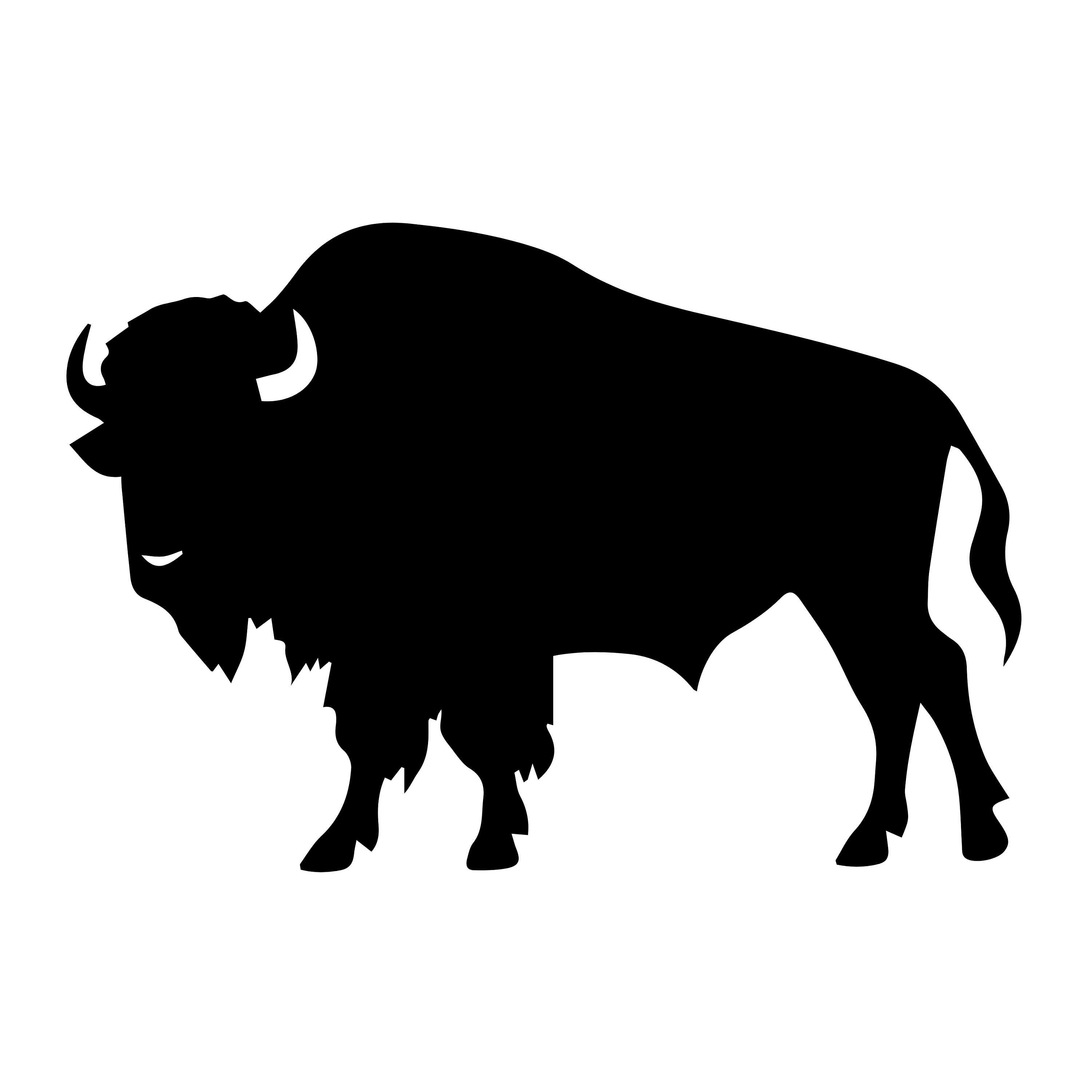 Bison Svg, Bison Head Svg, Bison Silhouette, Bison Svg Png, Bison Svg ...
