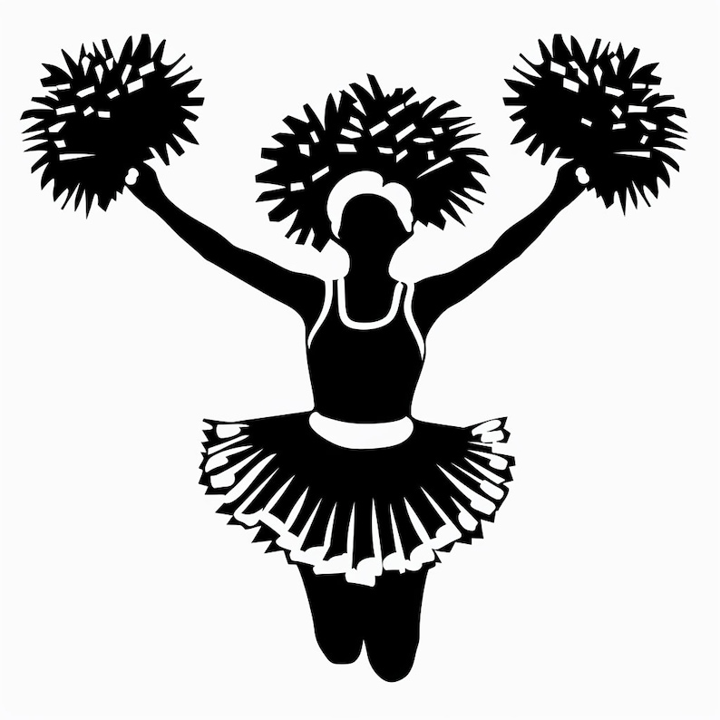 Cheerleader Svg, Cheerleader Silhouette, Cheerleading Svg, Cheer Svg ...