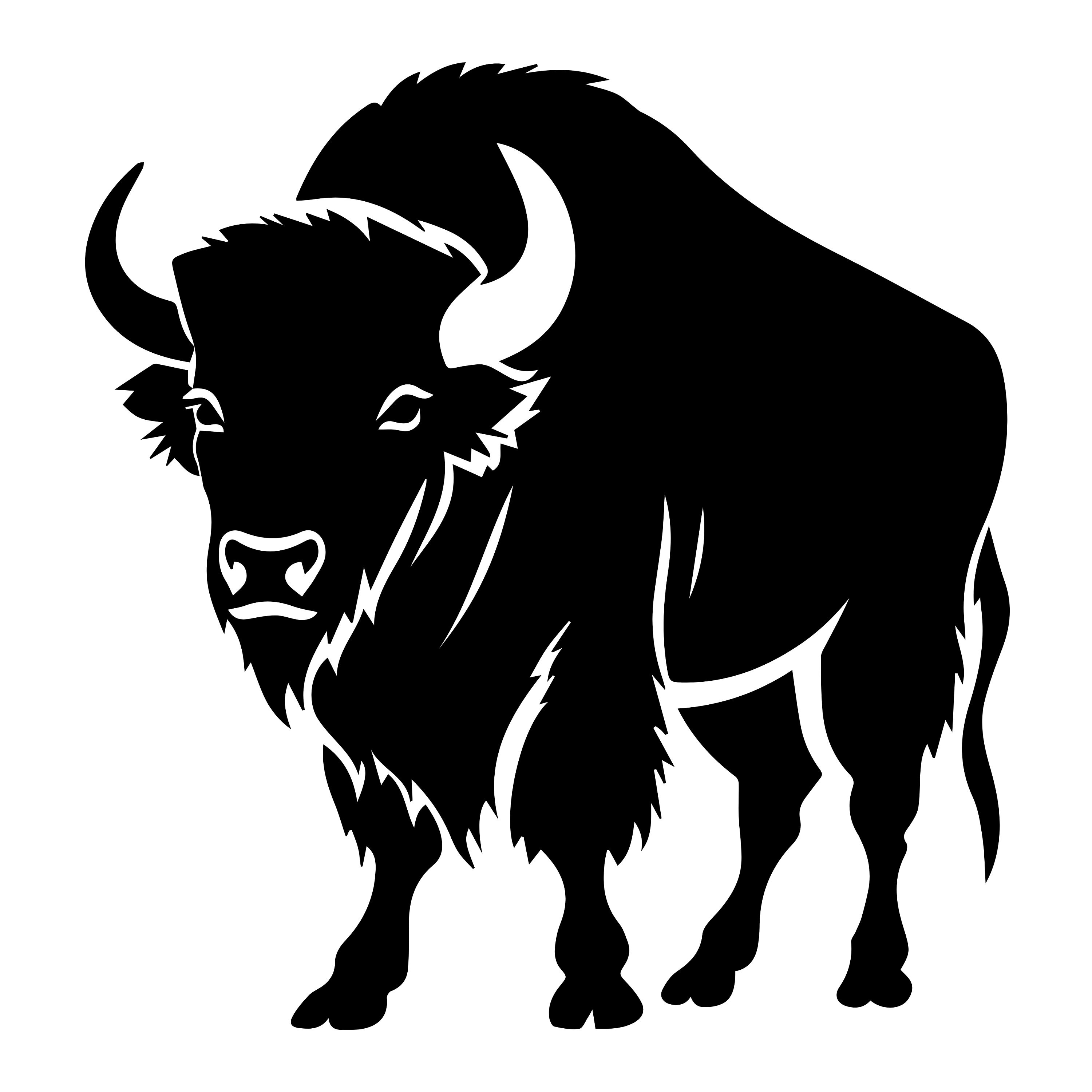 Bison Svg, Bison Head Svg, Bison Silhouette, Bison Svg Png, Bison Svg ...