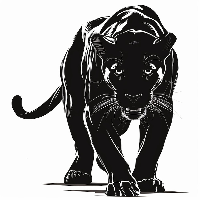 Panther Svg, Panther Svg Bundle, Black Panther Svg, Panther Silhouette ...