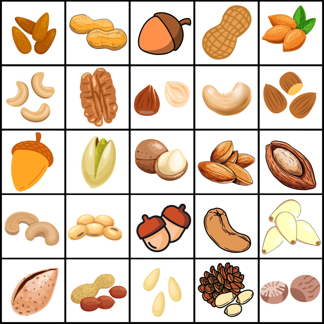 Nuts Svg, Nut Svg, Nuts Svg Bundle, Walnut Svg, Peanut Svg, Almond Svg ...