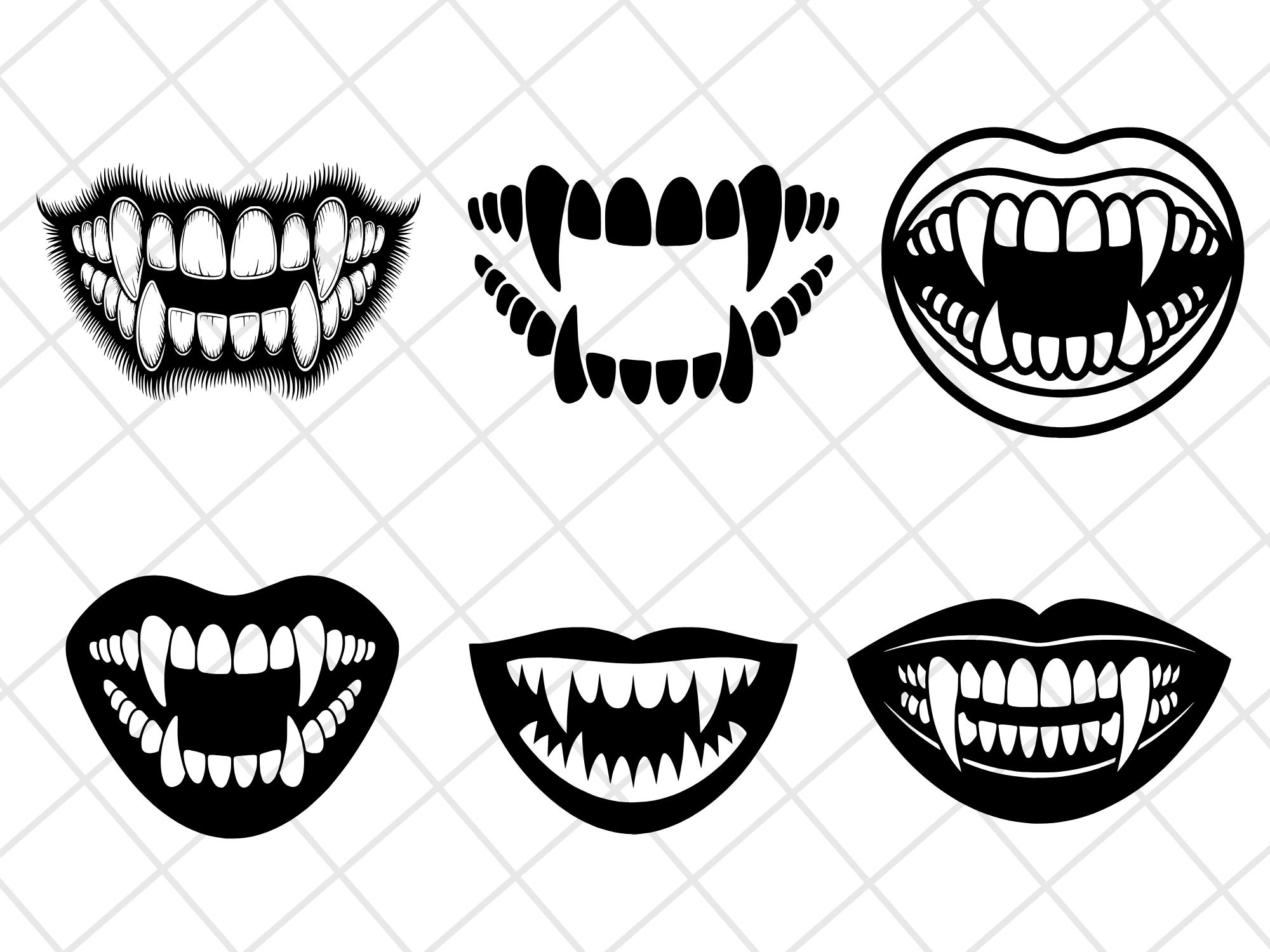 Vampire Teeth Svg, Vampire Bite Svg, Vampire Teeth Svg Bundle, Fang Svg ...