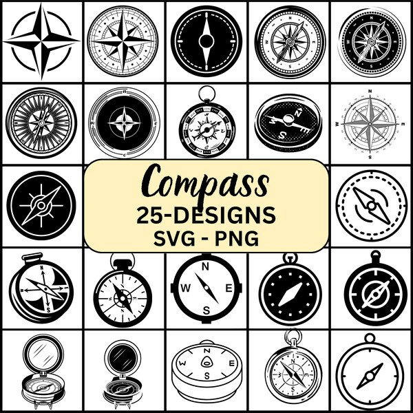 Compass Svg - Etsy