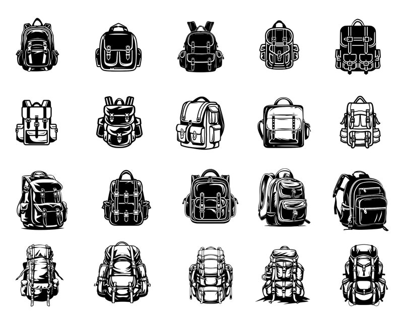 Backpack Svg, Backpack Svg Bundle, Backpack Silhouette, Backpack Cricut ...