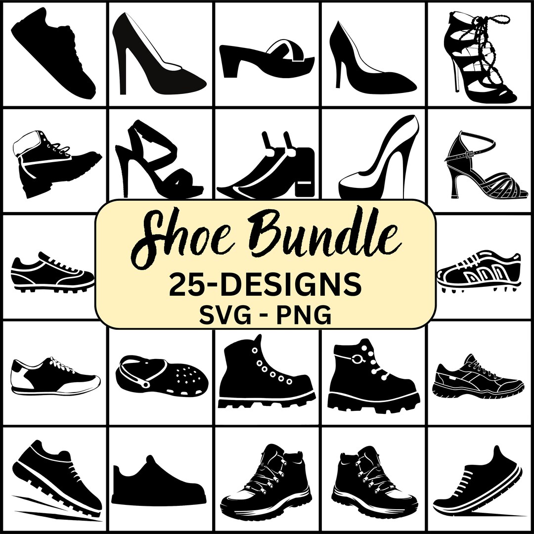 Shoe Svg, Shoe Svg Bundle, Shoe Png, Shoe Cut Files, Shoe Cricut ...