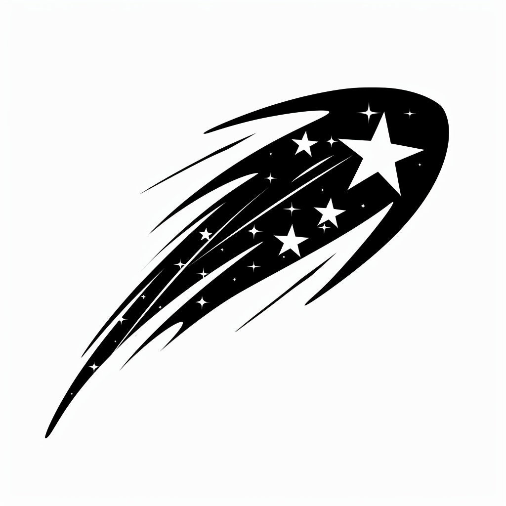 Shooting Star Svg, Shooting Star Svg Bundle, Shooting Star Svg File ...