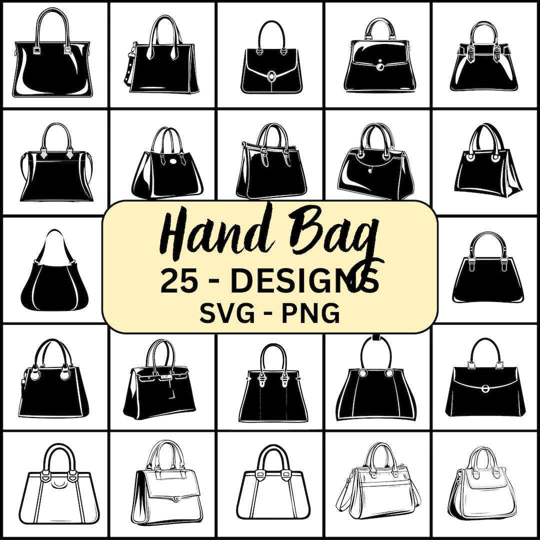 Handbag Svg, Handbag Silhouette, Handbag Svg Png, Handbag Clipart ...
