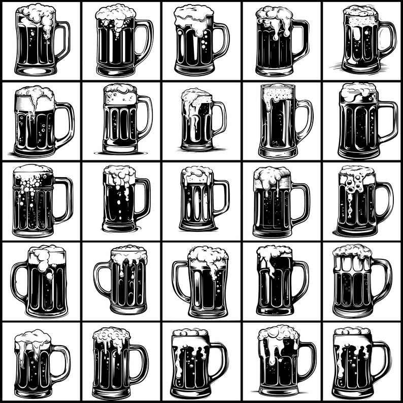 Beer Mug Svg Beer Svg Beer Glass Svg Beer Bottle Svg Beer Mug Clipart Beer Mug Svg Bundle