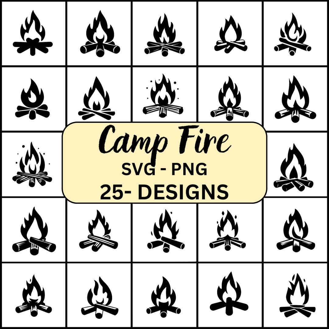 Campfire Svg, Campfire Svg Bundle, Campfire Silhouette, Campfire Png, Campfire Svg Png, Campfire ...