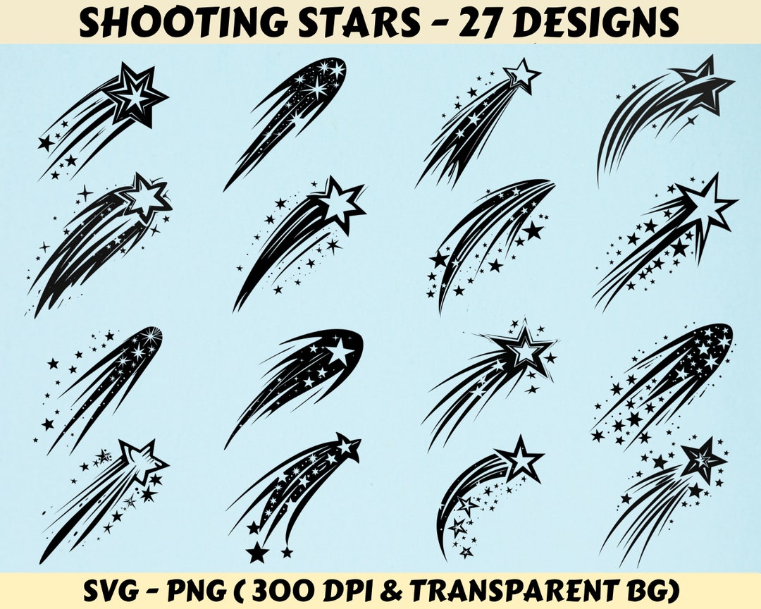Shooting Star Svg, Shooting Star Svg Bundle, Shooting Star Svg File ...
