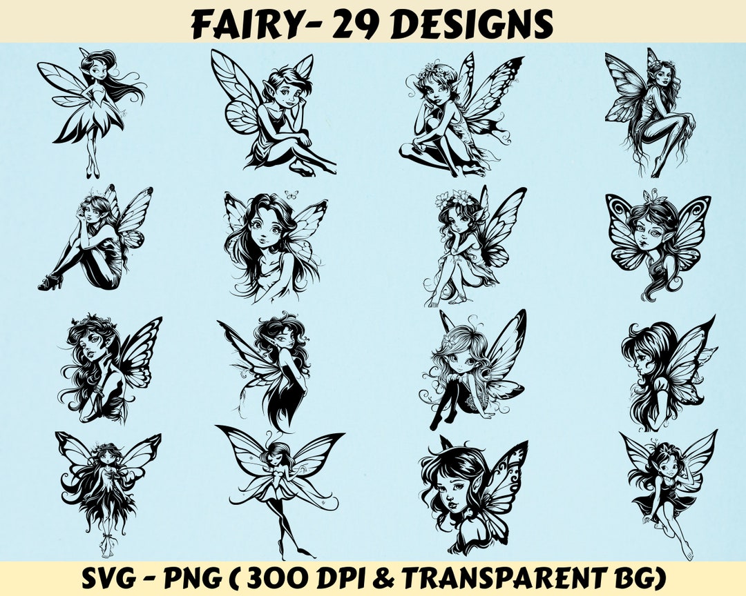 Fairy Svg, Fairy Svg Bundle, Fairy Silhouette, Fairy Cricut, Fairy Cut ...
