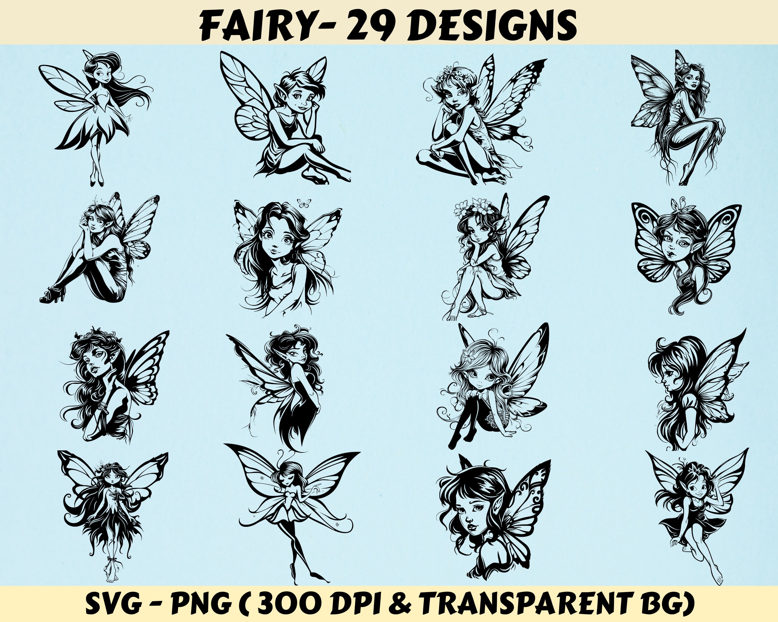 Fairy Svg, Fairy Svg Bundle, Fairy Silhouette, Fairy Cricut, Fairy Cut ...