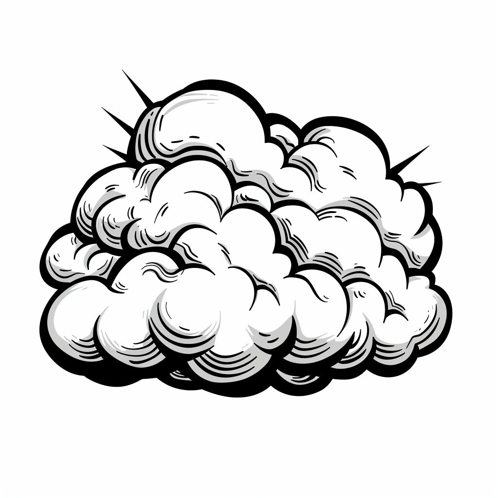 Cloud Svg, Cloud Svg Bundle, Cloud Silhouette, Cloud Cricut, Cloud Cut ...