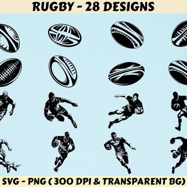Rugby Ball Svg - Etsy