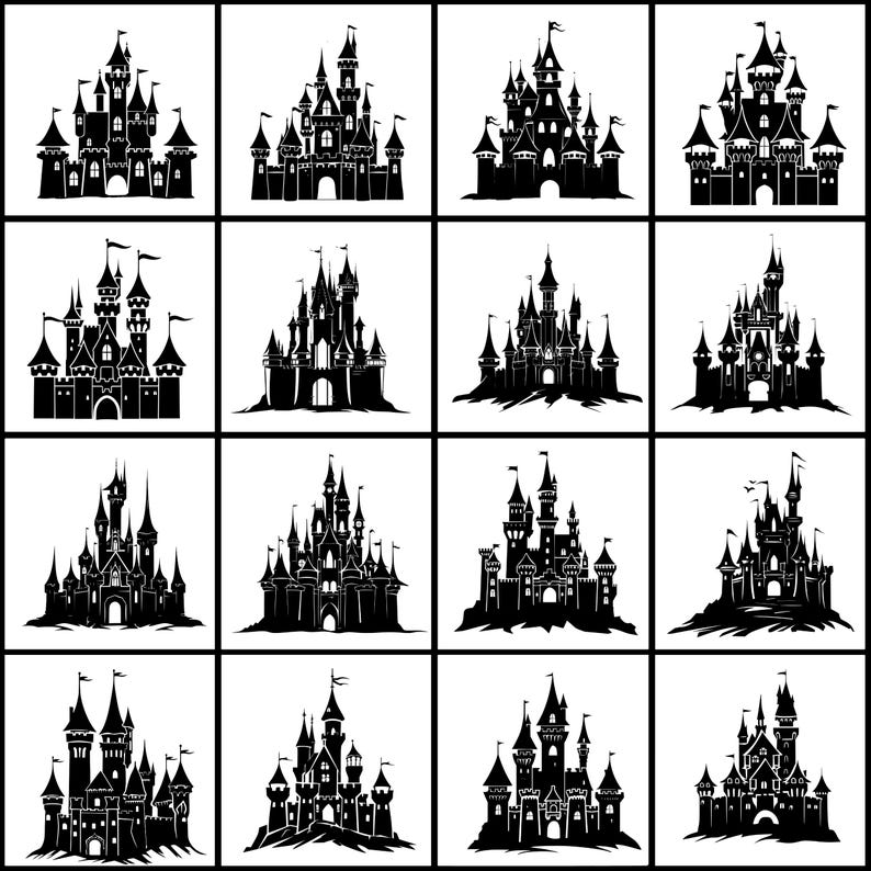 Castle Svg, Castle Svg Bundle, Castle Silhouette, Castle Svg Png ...