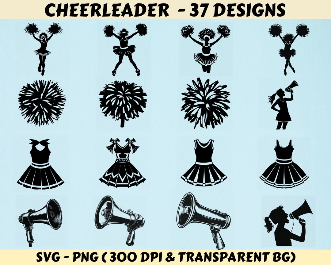Cheerleader Svg, Cheerleader Silhouette, Cheerleading Svg, Cheer Svg ...