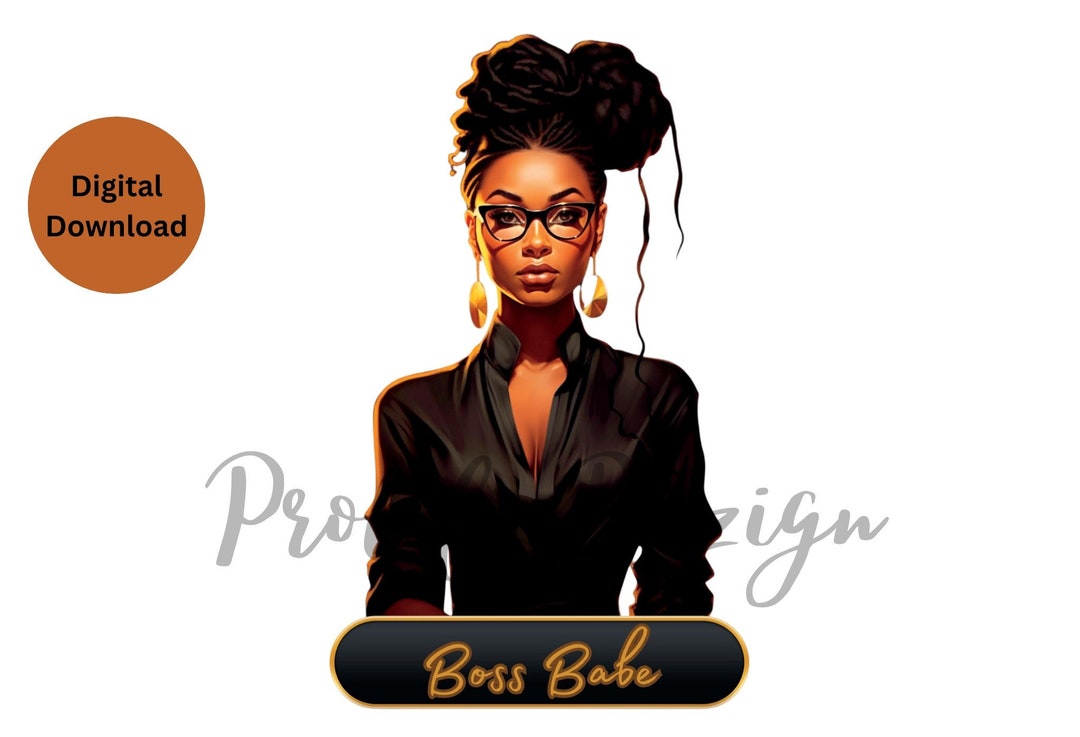 Boss Babe Beautiful Black Woman Business Woman High - Etsy