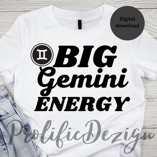 Big Gemini Energy Svg - Etsy