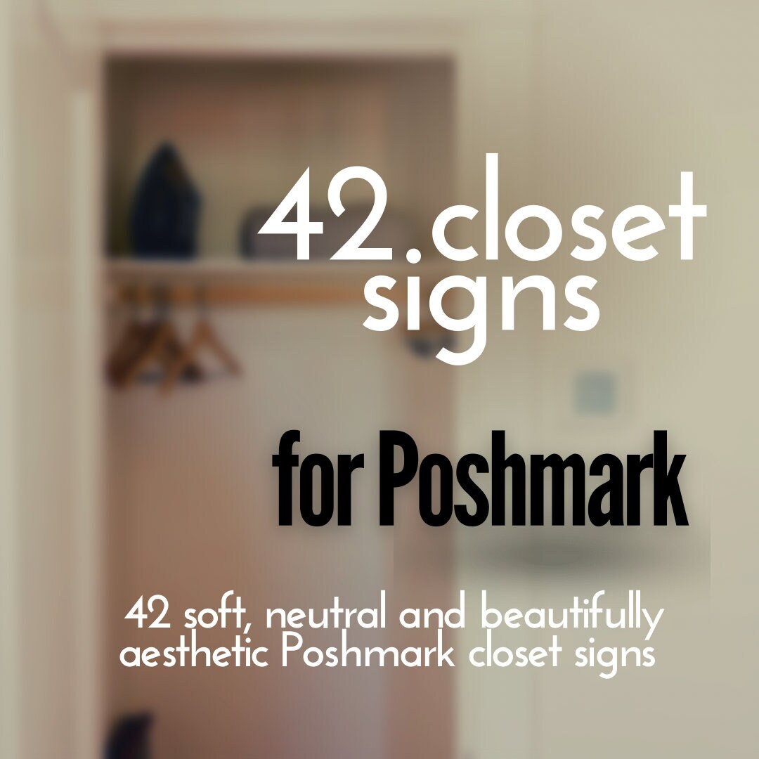 42 Neutral Aesthetic Poshmark Closet Signs - Etsy
