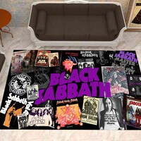 Black Metal Decor Grunge Style Rug, Metalhead Home Decor, Rock Music ...